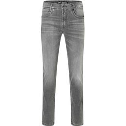 Slim-fit-Jeans MAC "Arne-Pipe light", Herren, Gr. 32, L&auml;nge 32, summer light grau, Denim/Jeans, Obermaterial: 90% Baumwolle, 8% Polyester, 2% Elasthan, figurbetont kn&ouml;chellang, Jeans Slim-fit-Jeans, schmaler figurbetonender Schnitt