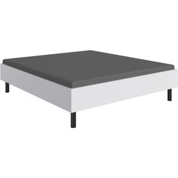 Bett wimex "Easy, gro&szlig;e Auswahl an Gr&ouml;&szlig;en und Farben, auch in Komforth&ouml;he", wei&szlig; (wei&szlig;, schwarz), H:46cm L:210cm, Betten, Bett, ohne Kopfteil, ideal unter Dachschr&auml;gen oder Fenster