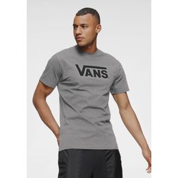 T-Shirt Vans "MN Vans CLASSIC", Herren, Gr. XS, schwarz (athletic heather, schwarz), Single Jersey, Obermaterial: 90% Baumwolle, 10% Polyester, meliert, Basic h&uuml;ftlang, Rundhals, Shirts T-Shirt, Basic T-Shirt mit gro&szlig;em Logoprint