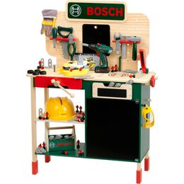 Spielwerkbank klein "BOSCH Holzwerkbank", bunt, Rollenspielzeug, KinderB:77cm H:106cm T:29cm, MDF - Mitteldichte Holzfaserplatte, Spielwerkbank, mit Sound, B:77cm H:106cm T:29cm