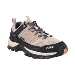 Wanderschuh CMP "RIGEL LOW WMN TREKKING SHOE WP", Damen, Gr. 40, sabbia, salmone, Leder, Synthetik, Schuhe Wanderschuh, wasserdicht