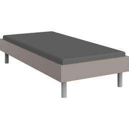 Bett wimex "Easy, gro&szlig;e Auswahl an Gr&ouml;&szlig;en und Farben, auch in Komforth&ouml;he", grau (sahara grau, alufarben), H:38cm L:210cm, Betten, Bett, ohne Kopfteil, ideal unter Dachschr&auml;gen oder Fenster