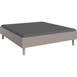 Bett wimex "Easy, gro&szlig;e Auswahl an Gr&ouml;&szlig;en und Farben, auch in Komforth&ouml;he", grau (sahara grau, alufarben), H:46cm L:210cm, Betten, Bett, ohne Kopfteil, ideal unter Dachschr&auml;gen oder Fenster