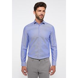 Langarmhemd Eterna "SLIM FIT", Herren, Gr. 41, Normalgr&ouml;&szlig;en, blau (royal blau), 100% cotton, schmal, Manschette, Hemden Langarmhemd, NON IRON (b&uuml;gelfrei)
