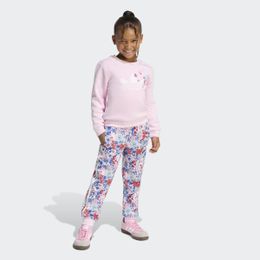 Trainingsanzug adidas originals "adidas originals X LIBERTY LONDON SET MIT RUNDHALSAUSSCHNITT", M&auml;dchen, Gr. 122, clear pink, Obermaterial: 70% Baumwolle, 30% Polyester, Sportanz&uuml;ge Trainingsanzug
