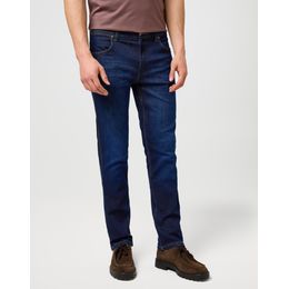 Straight-Jeans Wrangler "GREENSBORO FREE TO STRETCH", Herren, Gr. 31, L&auml;nge 32, rustic navy, Denim/Jeans, Obermaterial: 75% Baumwolle, 23% Polyester, 2% Elasthan, straight fit lang, Jeans Straight-Jeans, Free to stretch material