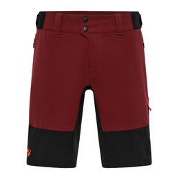 Radhose Ziener "NIANDO-Z", Herren, Gr. 54, EURO-Gr&ouml;&szlig;en, rotwood, Obermaterial: 100% Polyester; Obermaterial 2: 100% Polyester; Obermaterial 3: 98% Polyester, 2% Elasthan, Hosen