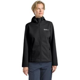 Funktionsjacke Jack Wolfskin "BORNBERG HOODY W", Damen, Gr. XXL (48), schwarz, Oberstoff: 100% POLYESTER. Kontrastmaterial 1: 100% POLYESTER. Futter 1:00% POLYESTER, Jacken Funktionsjacke