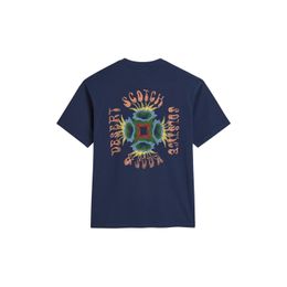 Scotch & Soda T-Shirt SCOTCH & SODA "T-Shirt Front & Back Artwork Tee 1er Pack", Herren, Gr. L, blau, Obermaterial: 100% Baumwolle CO., Shirts T-Shirt