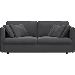 2,5-Sitzer FLEXLUX "Lovane", grau (dervit grau), B:187cm H:84cm T:117cm, 100% Polyester, Sofas, 2 5-Sitzer, Weich & anschmiegsam, gro&szlig;e Sitztiefe auf Kaltschaum, Dekokissen inkl.
