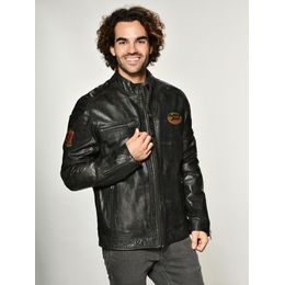 Lederjacke Mustang "Varberg", Herren, Gr. 5XL, braun (dunkelbraun), Obermaterial: 100% B&uuml;ffelleder; Futter: 100% Baumwolle; &Auml;rmelfutter: 100% Polyester, ohne B&uuml;ndchen, Jacken