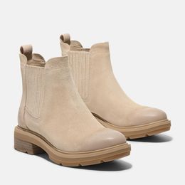 Chelseaboots Timberland "BRIMFIELDMID CHELSEA BOOT", Damen, Gr. 39, beige (lt beige sued), Leder, Schuhe Chelseaboots, Stiefelette, Winterschuhe, Ankle Boots