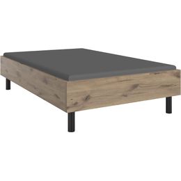 Bett wimex "Easy, gro&szlig;e Auswahl an Gr&ouml;&szlig;en und Farben, auch in Komforth&ouml;he", braun (viking oak, schwarz), H:46cm L:210cm, Betten, Bett, ohne Kopfteil, ideal unter Dachschr&auml;gen oder Fenster