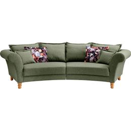 Big-Sofa Home Affaire "Tassilo geschwungene Formensprache, bequem, Mega Sofa, Breite 350cm", gr&uuml;n, B:350cm H:95cm T:110cm, 100% Polyester, Sofas, Big-Sofa