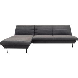 Ecksofa "LOOKS IX L-Form", blau (blau, grau), B:274cm H:92cm T:168cm, 70% Polyester (recycelt), 30% Polyester, LOOKS by Wolfgang Joop, Sofas, Ecksofa, Quersteppung, ohne Armlehnen