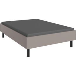 Bett wimex "Easy, gro&szlig;e Auswahl an Gr&ouml;&szlig;en und Farben, auch in Komforth&ouml;he", grau (sahara grau, schwarz), H:46cm L:210cm, Betten, Bett, ohne Kopfteil, ideal unter Dachschr&auml;gen oder Fenster