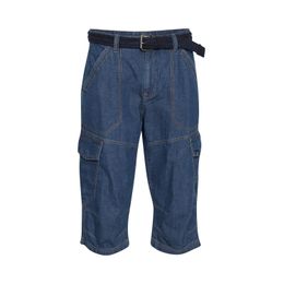 Cargoshorts FQ1924 "Cargoshorts FQZamo", Herren, Gr. S, N-Gr, blau (denim middle blau), Obermaterial: 100% Baumwolle CO., Hosen Cargoshorts