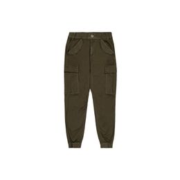 Cargohose Alpha Industries "Airman Pant", Damen, Gr. 32, Normalgr&ouml;&szlig;en, schwarz (schwarz olive), Obermaterial: 98% Baumwolle, 2% Elastan; Futter: 100% Baumwolle, Hosen Cargohose