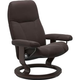 Relaxsessel stressless "Consul", braun (chocolate paloma), B:85cm H:100cm T:77cm, Leder BATICK: BATICK ist ein leicht korrigiertes, durchgef&auml;rbtes und genarbtes M&ouml;belleder, bei dem die meisten Unebenheiten und Spuren in der Regel entfernt wurden.;Leder PALOMA: PALOMA ist ein durchgef&auml;rbtes Semianilin-M&ouml;belleder mit nat&uuml;rlicher Narbung.;ROHLEDER Stoff Q2 FARON: Ein fester zuverl&auml;ssiger Boucl&eacute; mit e