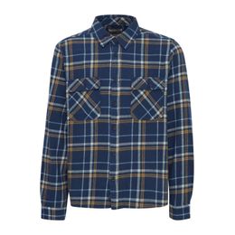 Langarmhemd Blend "Langarmhemd BHShirt", Herren, Gr. XXL, N-Gr, blau (marineblaus), Obermaterial: 100% Baumwolle CO., Hemden Langarmhemd