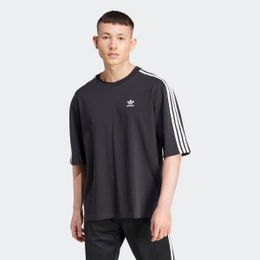 T-Shirt adidas originals "ADICOLOR OVERSIZED", Herren, Gr. M, schwarz, Obermaterial: 100% Baumwolle, normal, Shirts T-Shirt, Oversized, weit