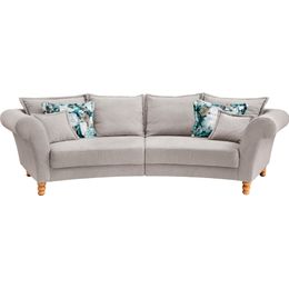 Big-Sofa Home Affaire "Tassilo geschwungene Formensprache, bequem, Mega Sofa, Breite 350cm", grau (hellgrau), B:350cm H:95cm T:110cm, 100% Polyester, Sofas, Big-Sofa