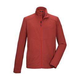 Strickjacke Killtec "KOS 68 MN FLX JCKT", Herren, Gr. L, ocker, Obermaterial: 91% Polyester, 9% Elasthan, Strickjacken Strickjacke, Sportive Powerstretchjacke mit Kinnschutz und Taschen