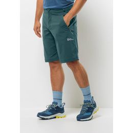 Outdoorhose Jack Wolfskin "GLASTAL SHORTS M", Herren, Gr. 52, Normalgr&ouml;&szlig;en, gr&uuml;n (emerald), OBERSTOFF: 94% POLYAMID, 6% ELASTHAN. LINING: 100% POLYESTER, Hosen Outdoorhose