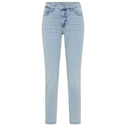 Skinny-fit-Jeans MAC "Dream Skinny", Damen, Gr. 36, L&auml;nge 28, aqua blau random wash, Jeans, Obermaterial: 91% Baumwolle, 6% Polyester, 3% Elasthan, sehr figurbetont lang, Jeans Skinny-fit-Jeans, in hochelastische Qualit&auml;t f&uuml;r den perfekten Sitz