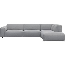 Ecksofa FLEXLUX "Lucera, super bequem durch hochwertigen Sitzaufbau mit Kaltschaum", grau (sophisto grau), B:321cm H:73cm T:231cm, 100% Polyester, Sofas, Ecksofa, modern & anschmiegsam, L-Form, Designsofa
