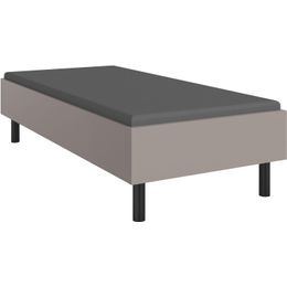 Bett wimex "Easy, gro&szlig;e Auswahl an Gr&ouml;&szlig;en und Farben, auch in Komforth&ouml;he", grau (sahara grau, schwarz), H:38cm L:210cm, Betten, Bett, ohne Kopfteil, ideal unter Dachschr&auml;gen oder Fenster