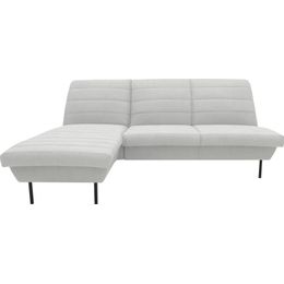 Ecksofa "LOOKS IX L-Form", silber, B:214cm H:92cm T:168cm, 100% Polyester, LOOKS by Wolfgang Joop, Sofas, Ecksofa, Quersteppung, ohne Armlehnen