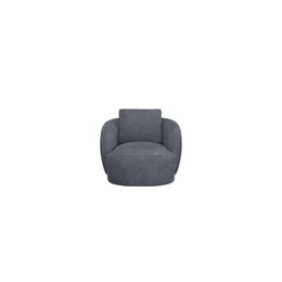 Sessel FLEXLUX "Torino, rund, drehbar, Einzelsofa, Polstersessel", grau (soft grau), B:90cm H:85cm T:92cm, 100% Polyester, Sessel, Sessel, Modernes, organisches Sessel-Design, Kaltschaum, Wellenunterfederung