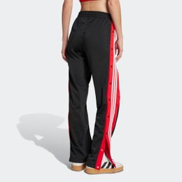 Sporthose adidas originals "ADIBREAK", Damen, Gr. M (19/20), K-Gr, schwarz (schwarz, betsca k, gr, kurz, gr.), Obermaterial: 100% Polyester, Hosen Sporthose, lockerer Schnitt, mit Seitentaschen, aus weichem Trikotmaterial