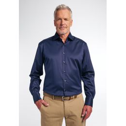 Langarmhemd Eterna "COMFORT FIT", Herren, Gr. 40, Normalgr&ouml;&szlig;en, blau (dunkelblau), Twill, 100% Baumwolle, normal, Manschette, Hemden Langarmhemd, NON IRON (b&uuml;gelfrei)