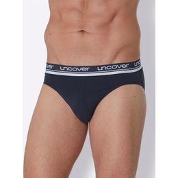 Slip Schiesser, Herren, Gr. 8, 3 Stk., blau (nachtblau), 95% Baumwolle, 5% Elasthan, Unterhosen Slip