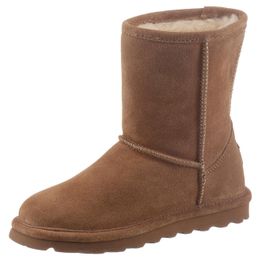 Winterboots Bearpaw "ELLE YOUTH", M&auml;dchen, Gr. 35, braun (cognac), Nubukleder, Schuhe Winterboots, Winterstiefel, Schlupfstiefel zum Schlupfen