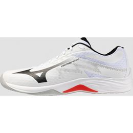 Hallenschuh Mizuno "LIGHTNING SELECT", Damen, Gr. 42,5, wei&szlig;, schwarz, fiery rot, Synthetik, Schuhe Hallenschuh, besonders geeignet f&uuml;r Volleyball