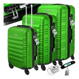 Kesser&reg; 3tlg. Hartschalenkofferset Hartschalenkoffer Reisekoffer Set Reisekofferset Trolley Koffer Inkl. Kofferwaage + Gep&auml;ckanh&auml;nger Rollkoffer Schloss 4 Rollen ABS-Hartschale Teleskopgriff M-L-XL