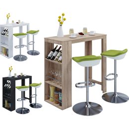 Vcm Bartisch Tresen Stehtisch hoher Tisch H. 110 x B. 110 x T. 50 cm Bartresen Tisch - Oktola