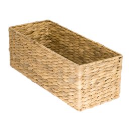 HMF Aufbewahrungskorb Badezimmer, Korb aus Wasserhyazinthe, 38x15x14 cm