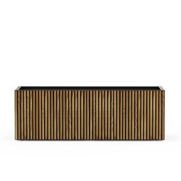 SONSTIGE Herstera Garden Pflanzk&uuml;bel Deco Planter L Schwarz/Natur 50x150x50cm