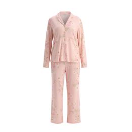 Dagi Pyjama Damen Gr&ouml;&szlig;e M hellgr&uuml;n / ros&eacute; / hellpink / naturwei&szlig; Winterkleid
