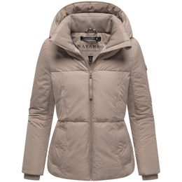 Winterjacke Navahoo "Fl&uuml;sterfee 14", Damen, Gr. M (38), beige (taupe), Obermaterial: 100% Polyester; Innenfutter: 100% Polyester; Wattierung: 100% Polyester; &Auml;rmelfutter: 100% Polyester, gerade h&uuml;ftlang, hoch geschlossener Ausschnitt, &Auml;rmel ohne &Auml;rmelschlitz Rippstrickb&uuml;ndchen, Jacken Winterjacke, Winter Steppjacke mit Kapuze