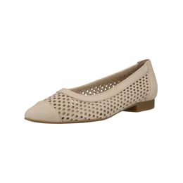 Ballerina Paul Green "Paul Green Ballerinas Leder", Damen, Gr. 42, beige, Leder, Schuhe Ballerina