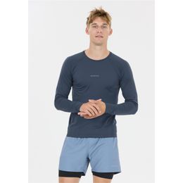 Langarmshirt Endurance "Felipe", Herren, Gr. S/M, dunkelblau, 74% Polyamid, 26% Elasthan, unifarben, normal, Rundhals, Shirts Langarmshirt, mit 4-Wege-Stretch