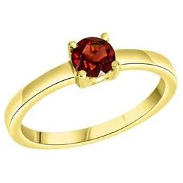 Fingerring Firetti "Schmuck Geschenk Silber 925 Damenring Verlobungsring Solit&auml;r" Gr. 58, gold (gelbgoldfarben, rot), Fingerringe, Damen, 58, Silber 925 (Sterlingsilber), 2mm, Fingerring, mit Granat
