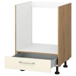 Herdumbauschrank KOCHSTATION "KS-Trea UHBLS60", wei&szlig; (magnolie, eiche astig), B:60cm H:75cm T:56cm, Schr&auml;nke, Herdumbauschrank, mit Schubkasten, Breite 60 cm, H&ouml;he 75 cm