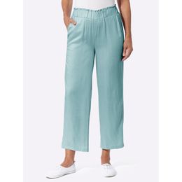 Culotte Classic Basics, Damen, Gr. 42, Normalgr&ouml;&szlig;en, gr&uuml;n (mint), 100% Viskose, unifarben, 7/8-L&auml;nge, Hosen Culotte