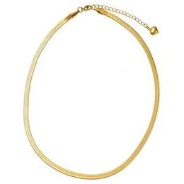 Collier Firetti "Schmuck Geschenk Halsschmuck Halskette Schlangenkette", gold (gelbgoldfarben), Halsketten, Damen, Edelstahl, L: 44,5 B: 4mm, Collier, Made in Germany, B:4mm